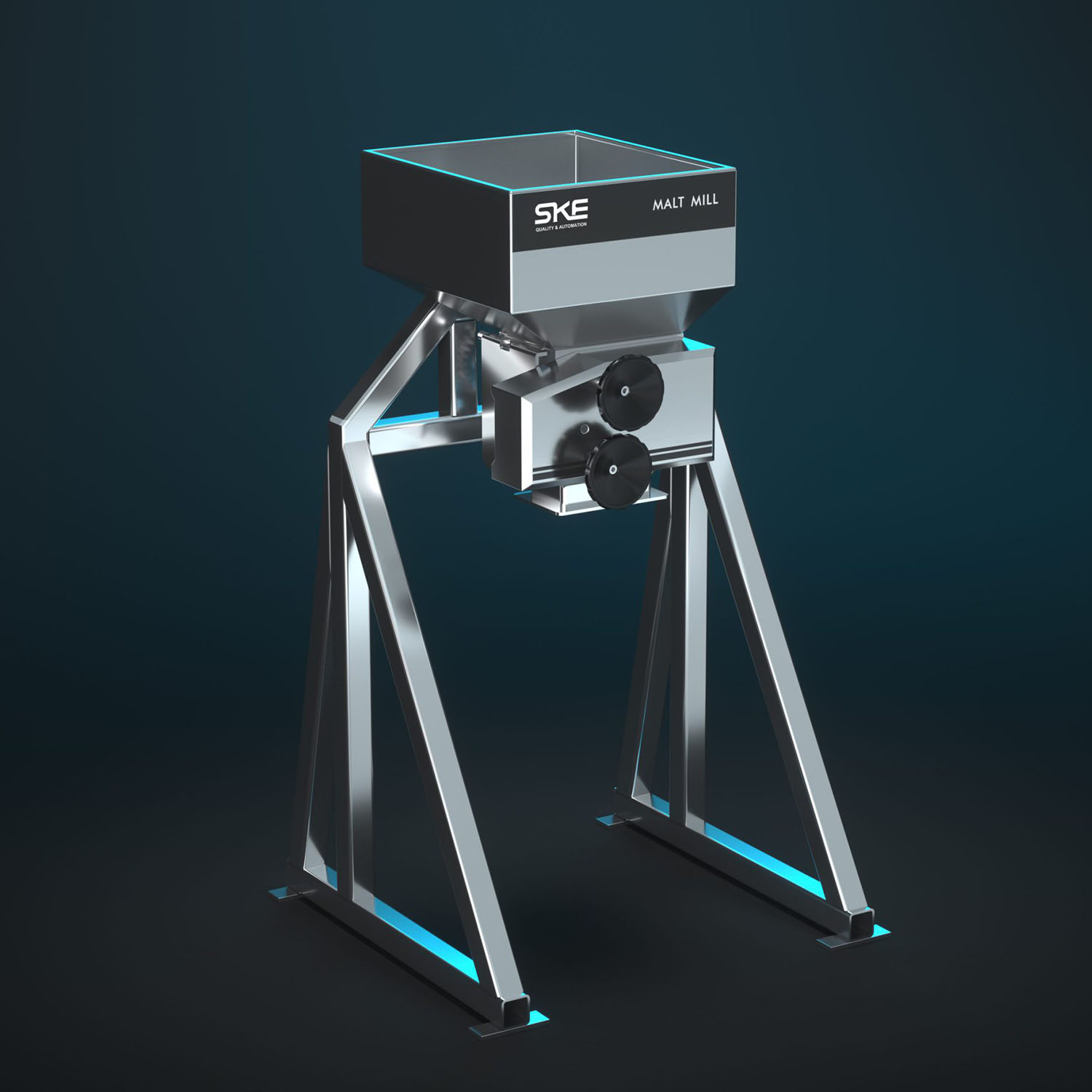Malt Handling System|304 SS Tubular Conveyor|Stainless Steel Malt Mill